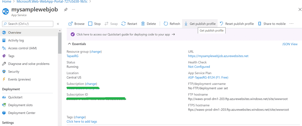 How to Deploy a Webjob in Microsoft Azure | CodeGuru.com