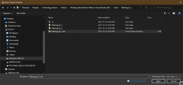 Working with Solution Filters in Visual Studio 2022 | CodeGuru.com