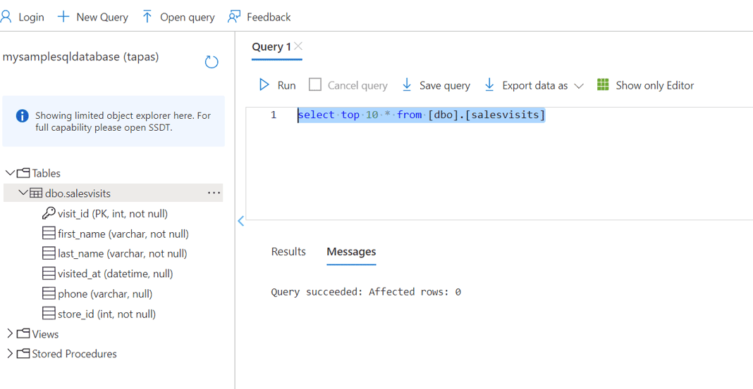 How to Use Query Editor in Azure SQL Database | CodeGuru.com